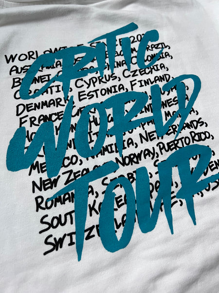 World Tour Hoodie in White – Critic Clothing